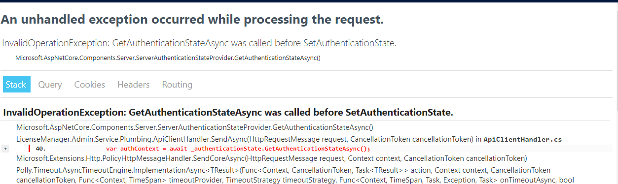 Unable to use AuthenticationStateProvider in DelegatingHandler with refit implementation · Issue ...