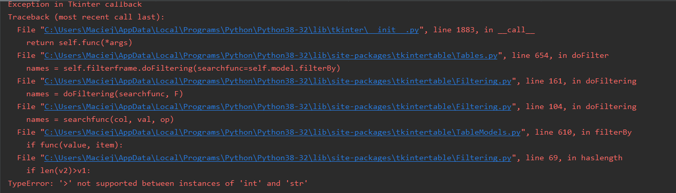 Filter using 'has length' returns TypeError · Issue #65 · dmnfarrell/tkintertable · GitHub