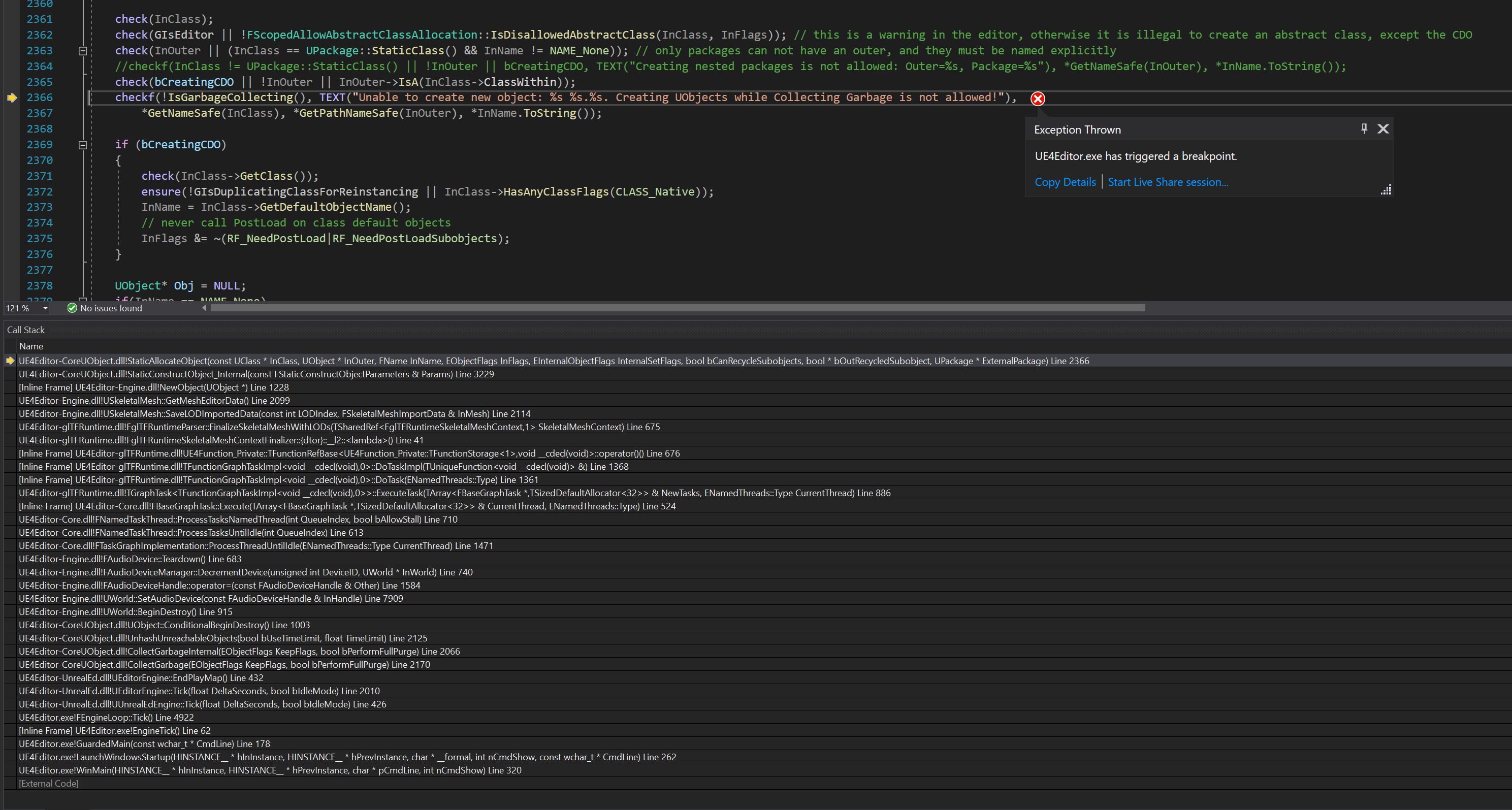 Editor crash on exiting PIE mode while skeletal mesh is being finalized. · Issue #38 · rdeioris ...