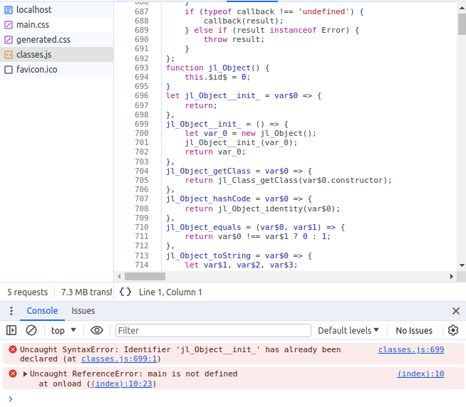 Error when compiling project with teavm 0.10.0-dev-2 · Issue #860 · konsoletyper/teavm · GitHub