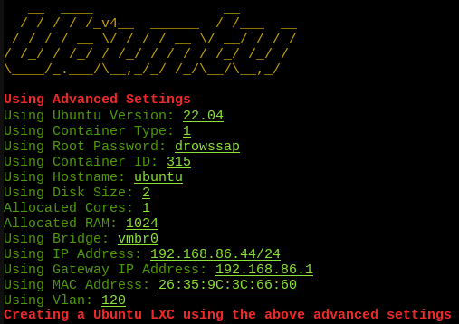 v4 Script - Whiptail menu's - Advanced Settings · Issue #394 · tteck/Proxmox · GitHub