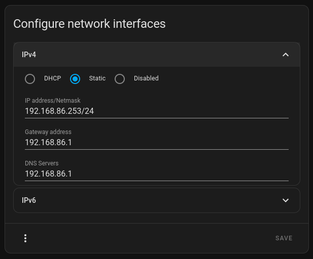 Home Assistant OS - No network option to set static IP · Issue #701 · tteck/Proxmox · GitHub