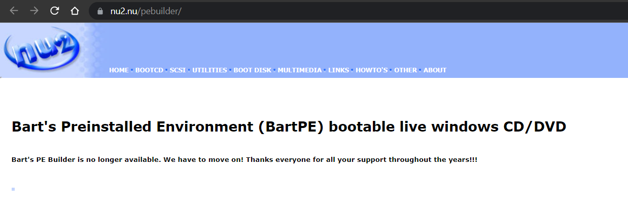 The BartPE project is dead · Issue #21 · pbatard/rufus-web · GitHub