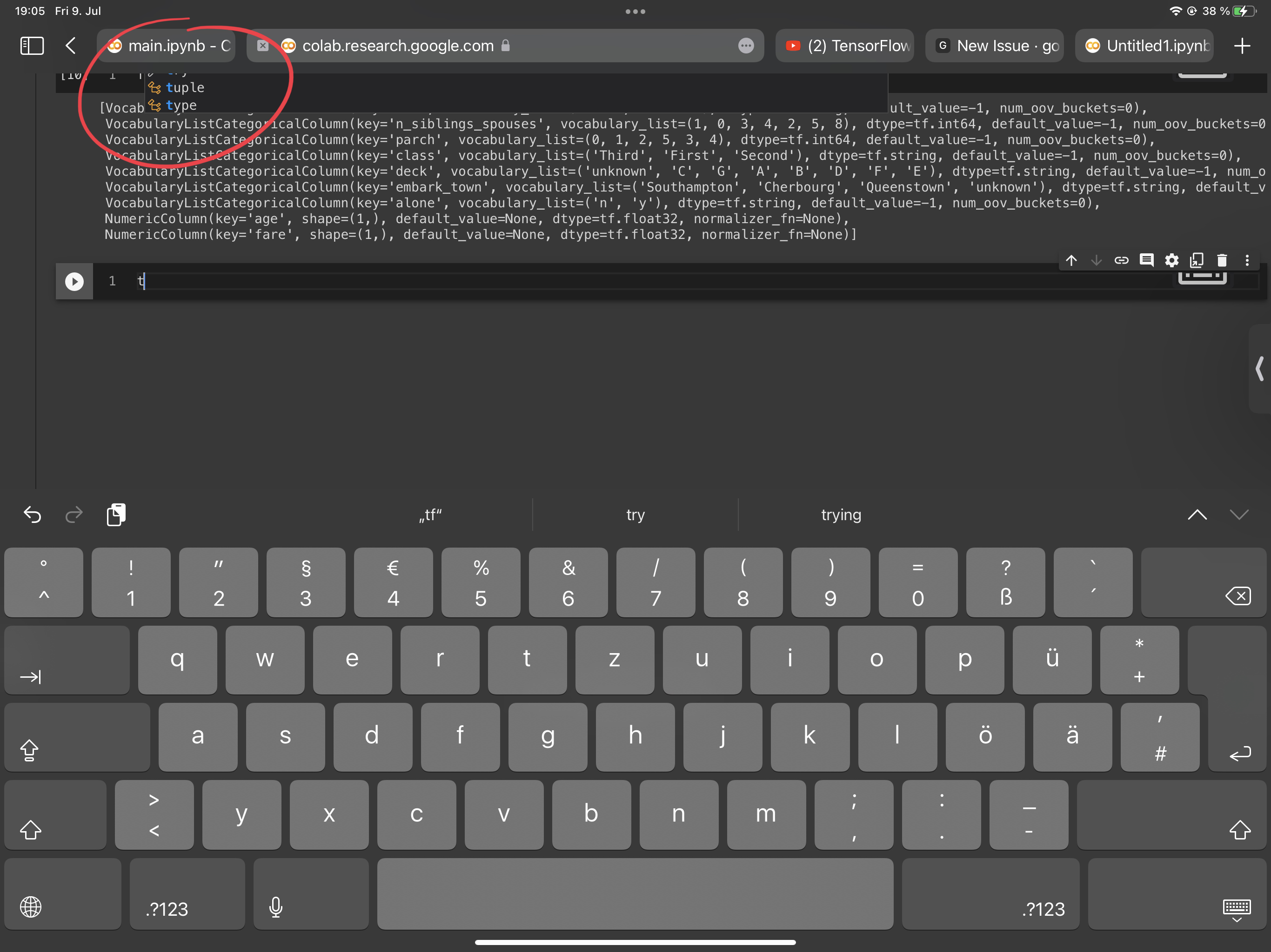 Autocomplete not shown at correct place · Issue #2124 · googlecolab ...