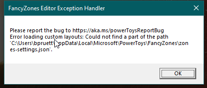 Error when loading fancy zones editor · Issue #7163 · microsoft ...