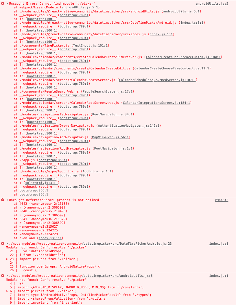 Error Could Not Resolve Picker · Issue 612 · React Native Datetimepicker Datetimepicker