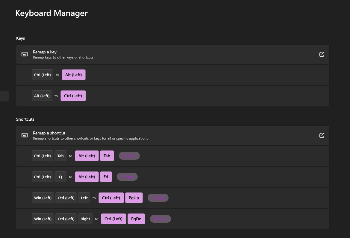 Swapping alt+shift+tab and ctrl+shift+tab · Issue #4630 · microsoft/PowerToys · GitHub