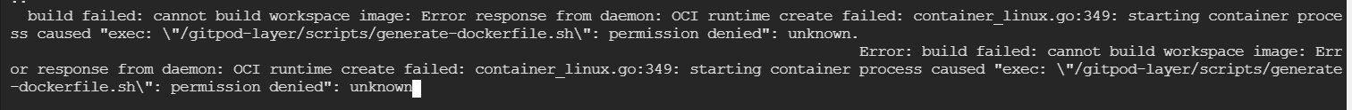 Permission Denied Issue While Building Workspace Image · Issue 2852 · Gitpod Iogitpod · Github