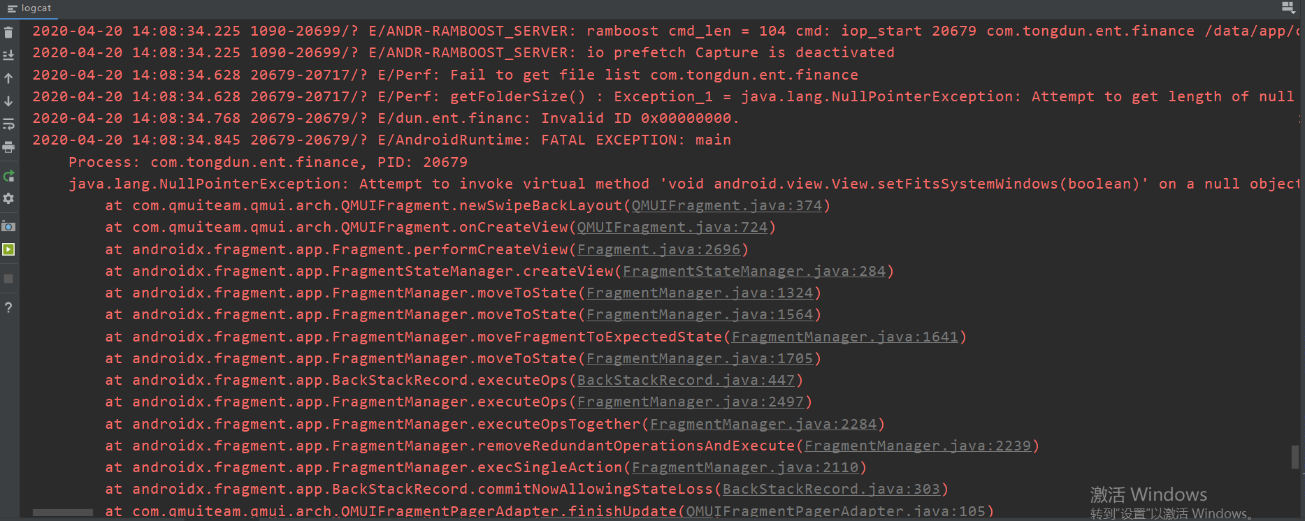 setFitsSystemWindows(boolean)NullPointerException空指针 · Issue #895 · Tencent/QMUI_Android · GitHub