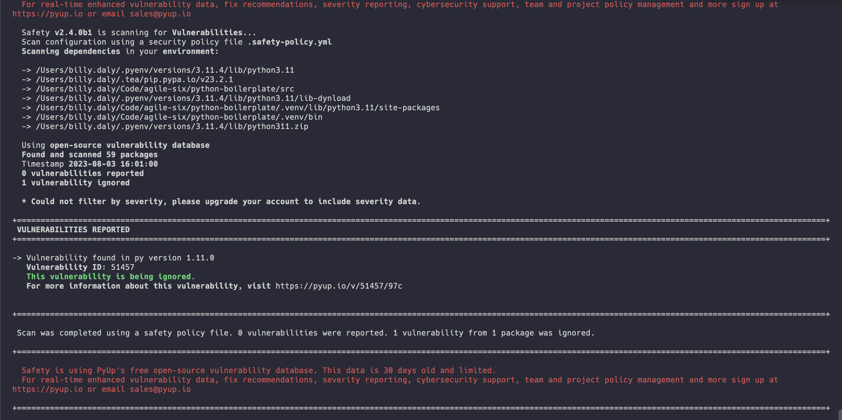 Vulnerability Not Ignored When Added To Safety Policy Yml · Issue 480 · Pyupio Safety · Github