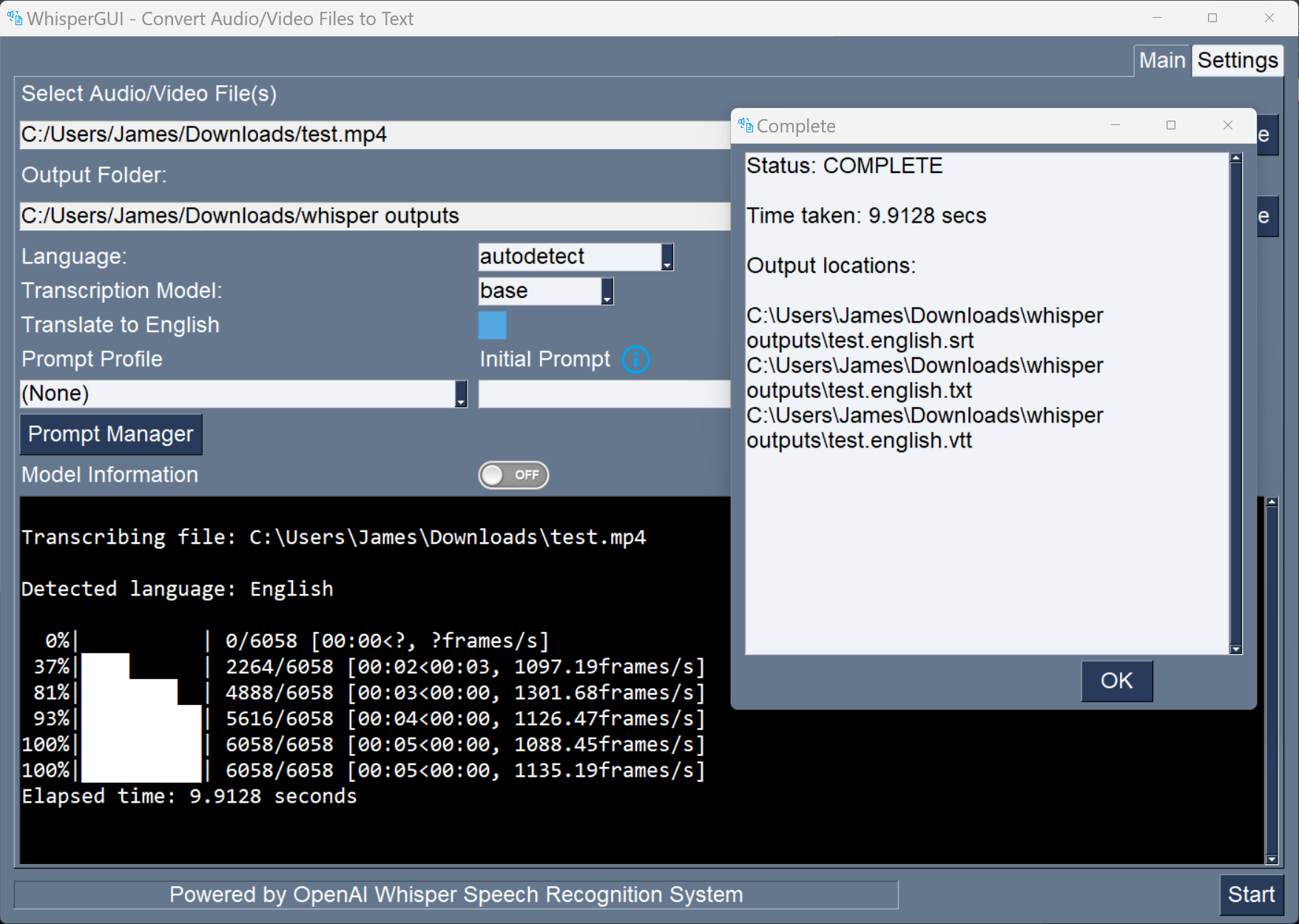 GitHub - JamesTLiu/whisperGUI: A Graphical User Interface for audio ...