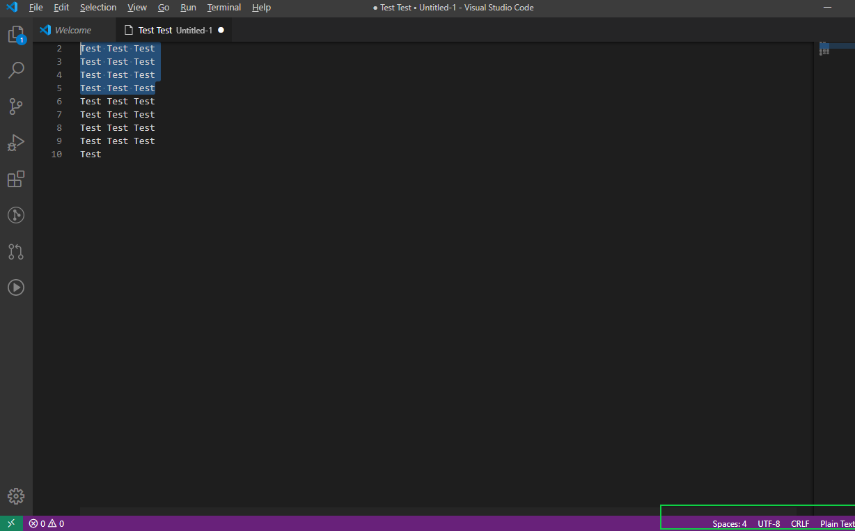 VSCode no more show selected characters length & column number of the ...