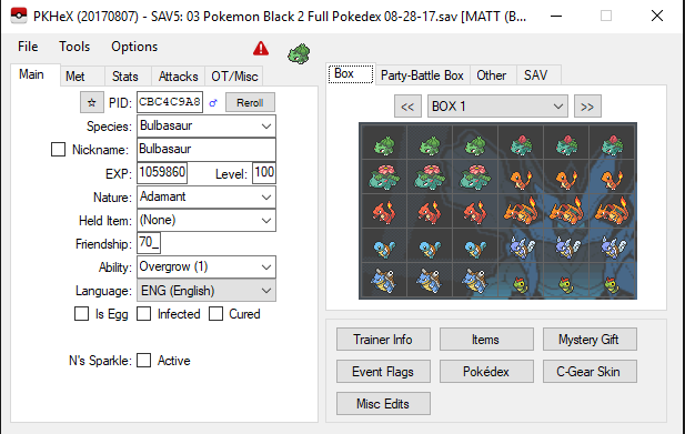 PKHeX database import feature request. · Issue #1431 · kwsch/PKHeX · GitHub
