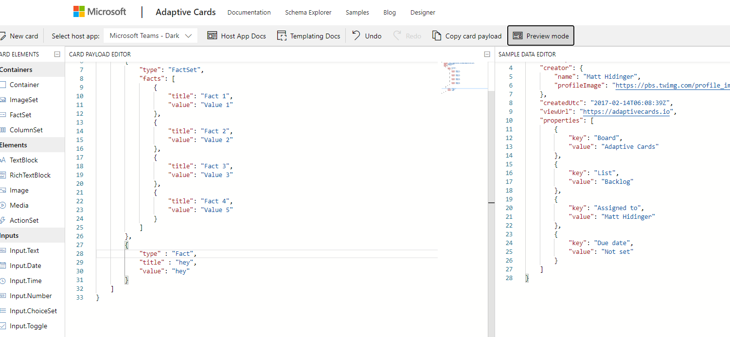 [Designer] Card preview is not visible when Payload editor window is too large · Issue #6715 ...