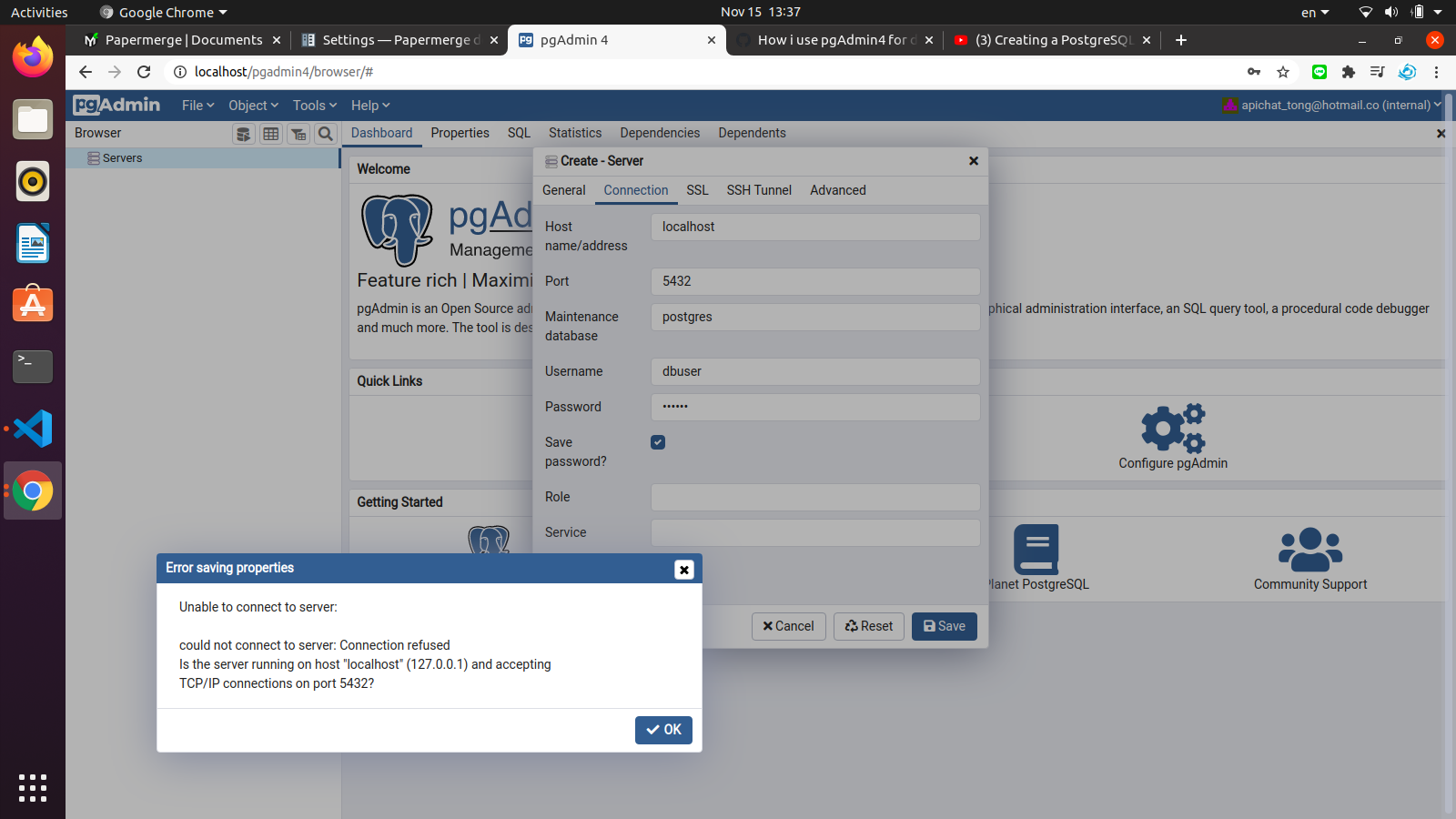 How i use pgAdmin4 for database management. · Issue #211 · ciur/papermerge · GitHub