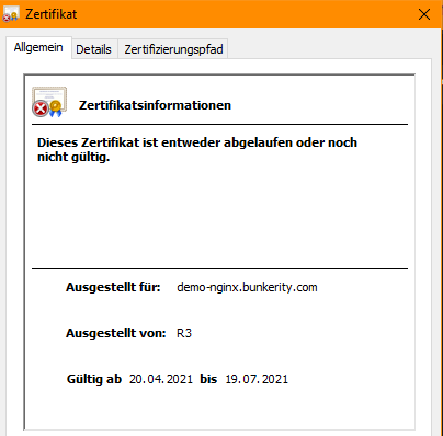 [BUG] Expired SSL certificate for demo site · Issue #161 · bunkerity/bunkerweb · GitHub