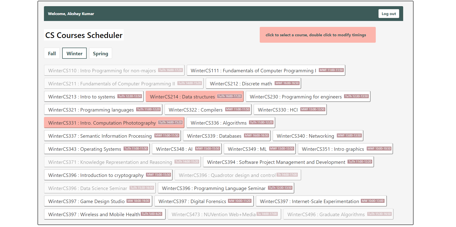 GitHub - imdoom/courses-scheduler: CS courses scheduler