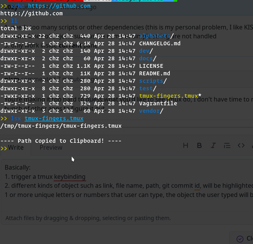 kitty like hints feature · Issue #3166 · tmux/tmux · GitHub