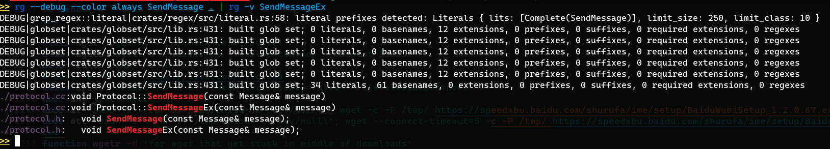 --color always + -v + pipe don't work as expected · Issue #1674 · BurntSushi/ripgrep · GitHub