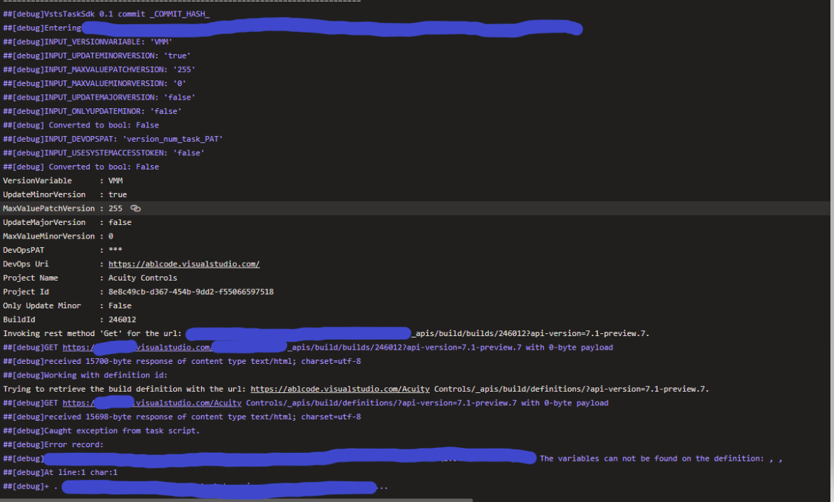 The variables can not be found on the definition: , ," when using secret variable · Issue #369 ...
