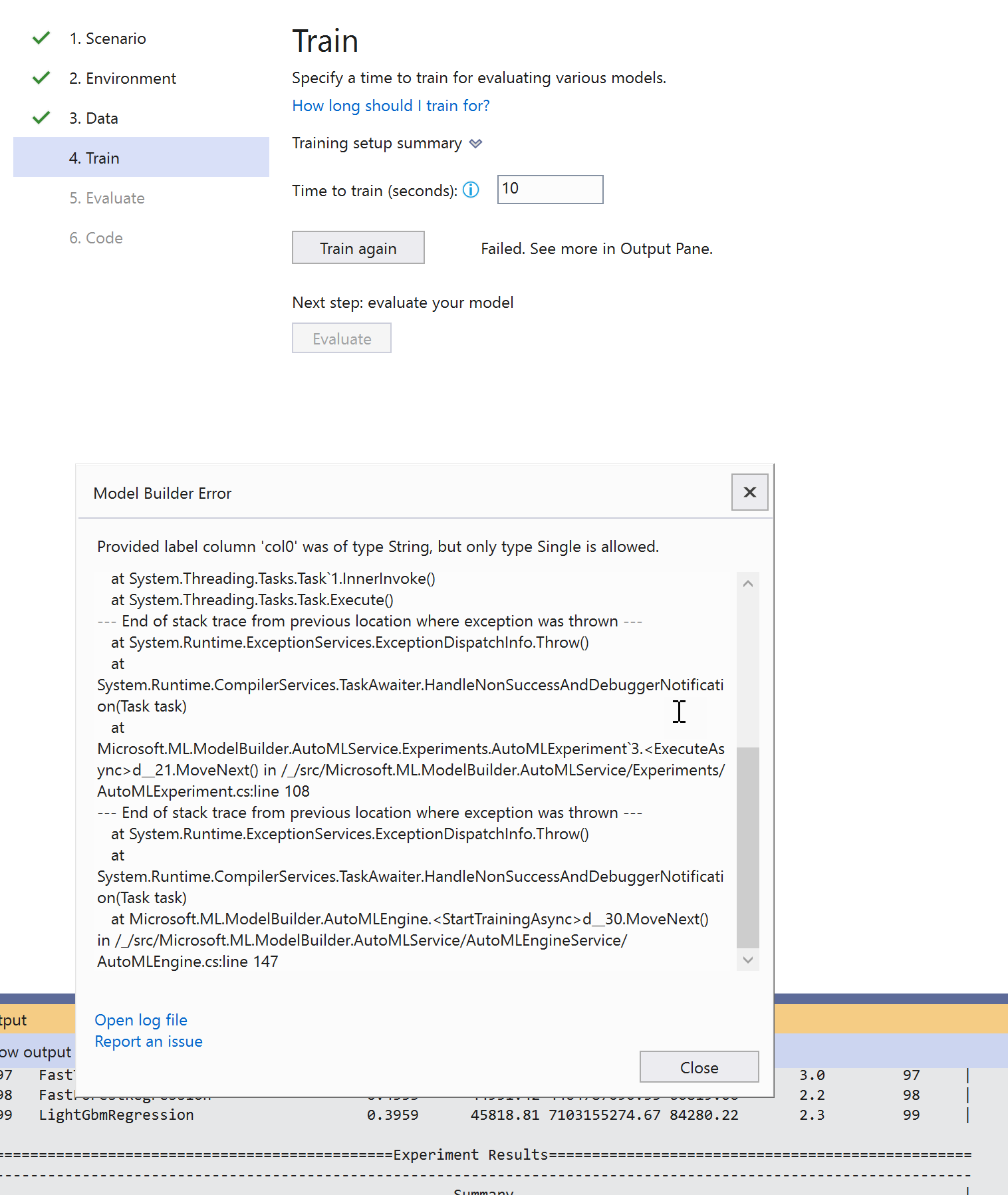 Documentation error · Issue #2080 · dotnet/machinelearning-modelbuilder · GitHub