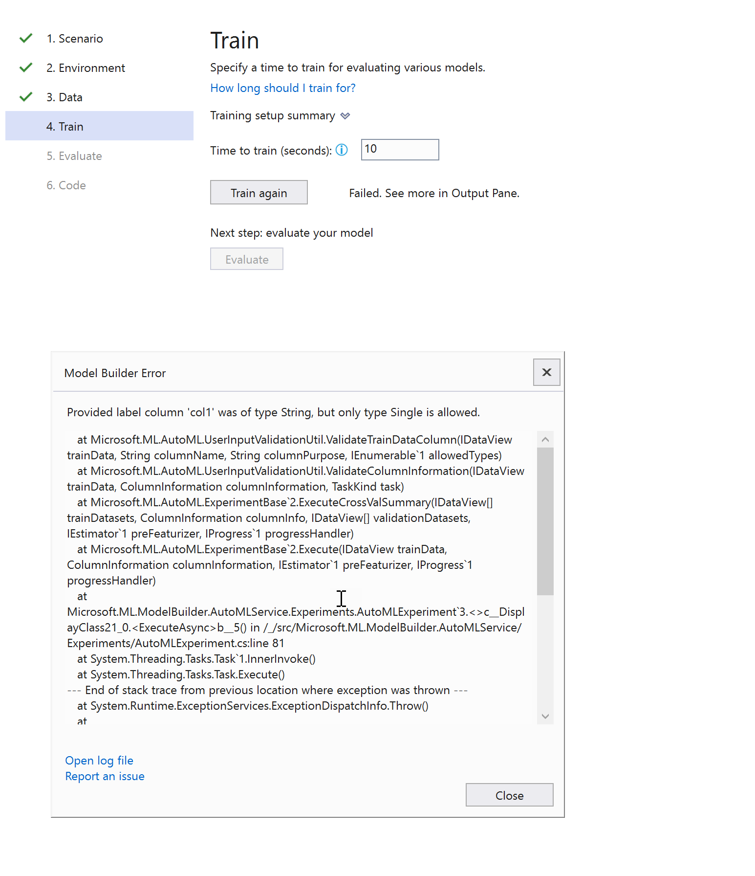 Documentation error · Issue #2080 · dotnet/machinelearning-modelbuilder · GitHub