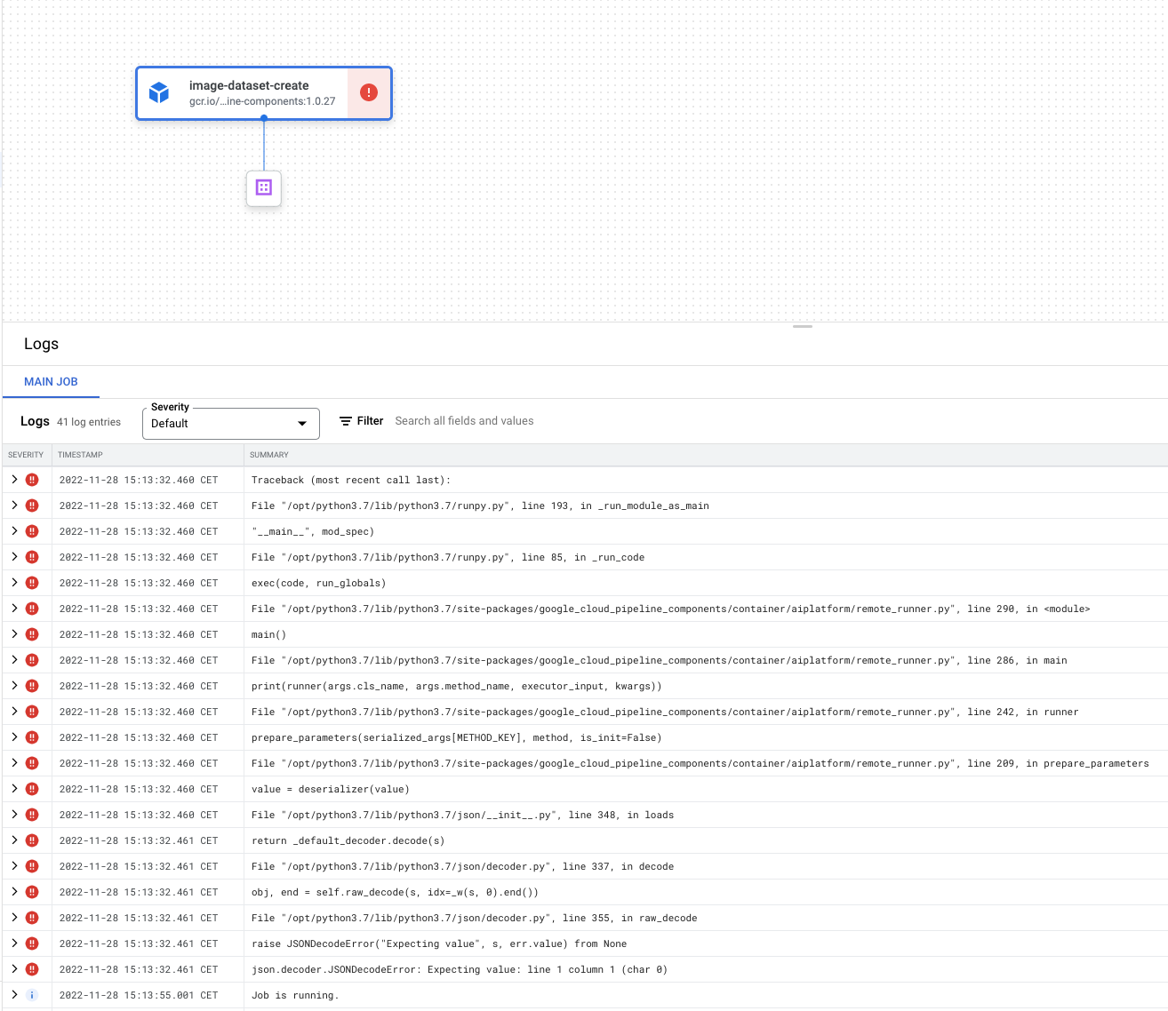 AutoML google_cloud_pipeline_components dataset creator not working anymore · Issue #1304 ...
