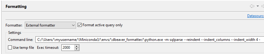 How do I use External formatter and Sql workbench/j formatter · Issue ...