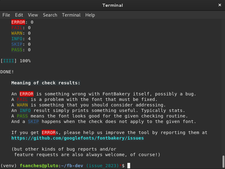 Idea: rename "ERROR" to "System Error" · Issue #3288 · fonttools/fontbakery · GitHub