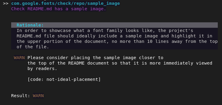 Add Check Repo Readme Has Sample Image Inline · Issue 2898 · Fonttools Fontbakery · Github