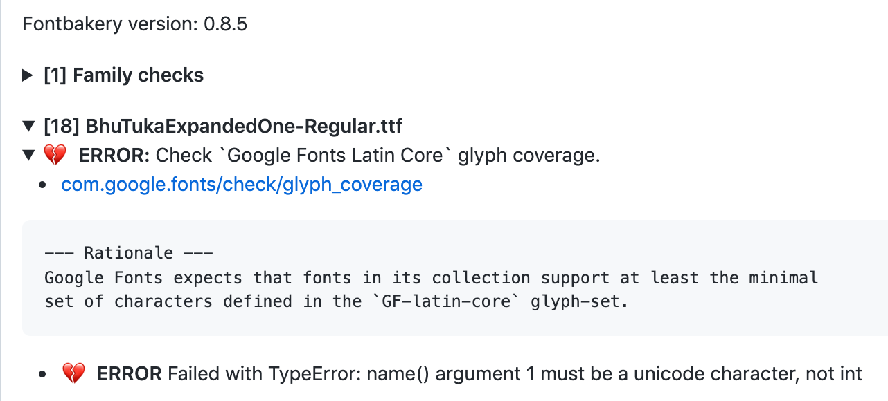 ERROR on check/glyph_coverage · Issue #3551 · fonttools/fontbakery · GitHub