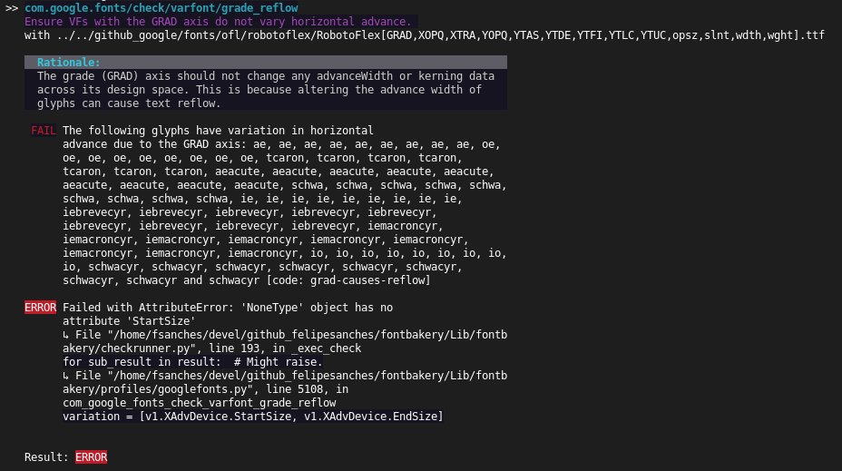 ERROR on com.google.fonts/check/varfont/grade_reflow · Issue #3566 · fonttools/fontbakery · GitHub