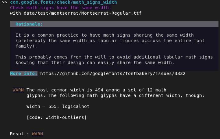 Universal / check if math signs have same width · Issue #3832 · fonttools/fontbakery · GitHub