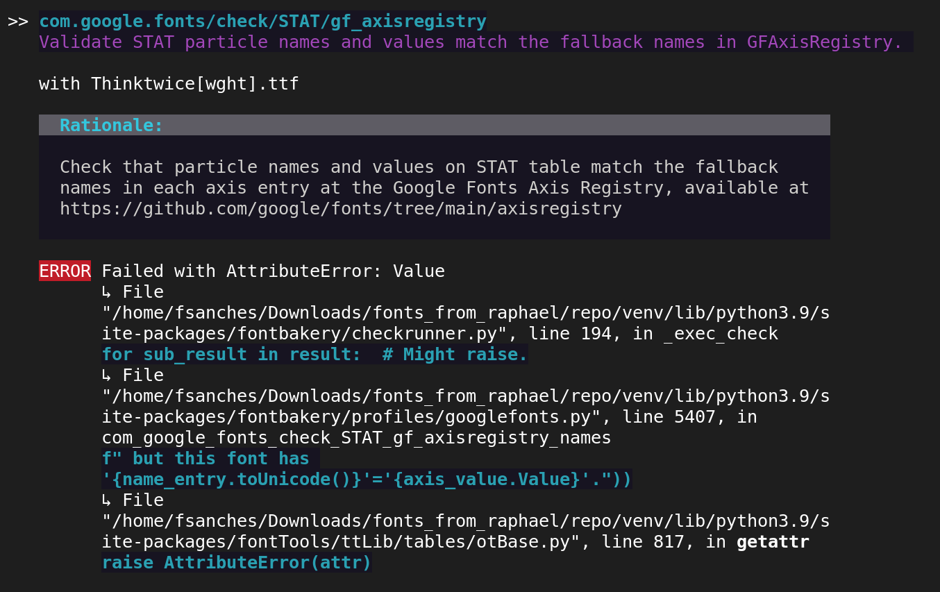 ERROR on com.google.fonts/check/STAT/gf_axisregistry · Issue #4071 · fonttools/fontbakery · GitHub