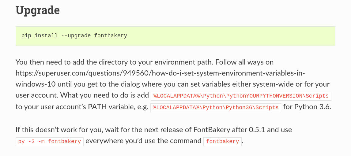 Improve Windows Install And Update Process Docs · Issue 4181 · Fonttools Fontbakery · Github