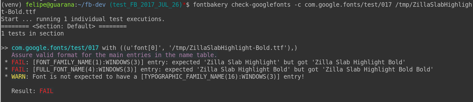 Full name check is reliable? · Issue #1467 · fonttools/fontbakery · GitHub