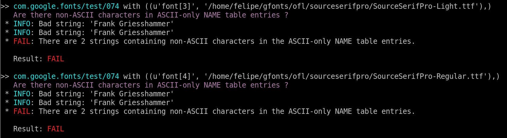 Restrict non-ASCII check for just a few of the name table entries ? · Issue #1663 · fonttools ...