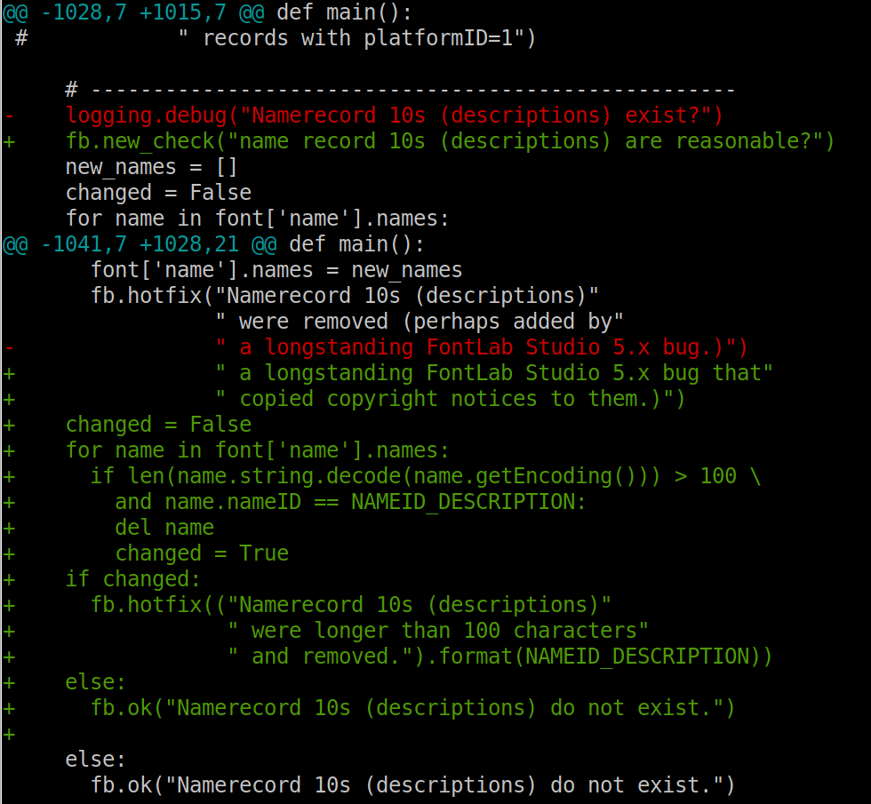 com.google.fonts/check/032: name table descriptions length · Issue #1956 · fonttools/fontbakery ...