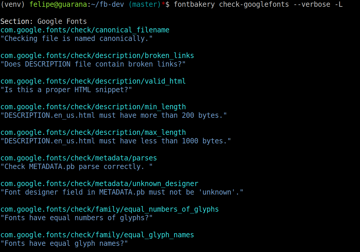 autocomplete check-IDs on the command line · Issue #2457 · fonttools/fontbakery · GitHub
