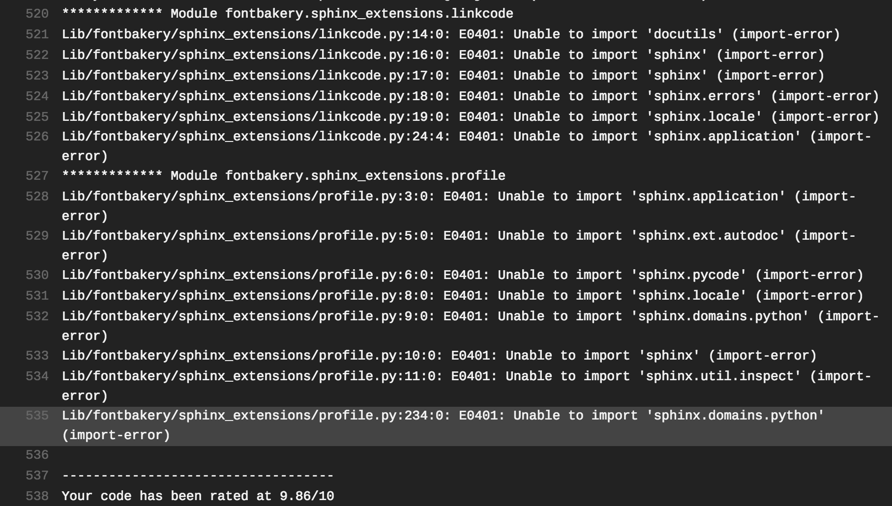 something is wrong with sphinx on master branch · Issue #2522 · fonttools/fontbakery · GitHub
