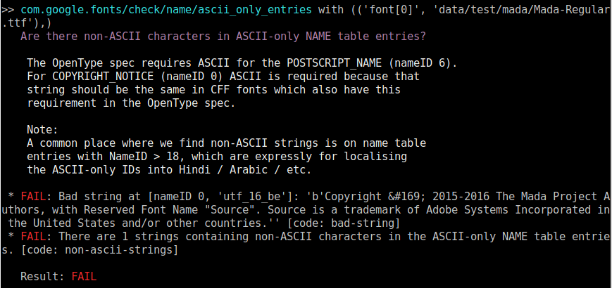 Add a command-line arg to output rationales along with check results? · Issue #2531 · fonttools ...