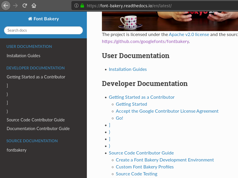 Documentation page seems partially broken · Issue #2819 · fonttools/fontbakery · GitHub