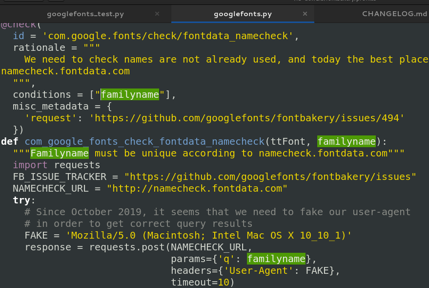 ensure fontdata_namecheck query URL is good for familynames with more than a single word · Issue ...