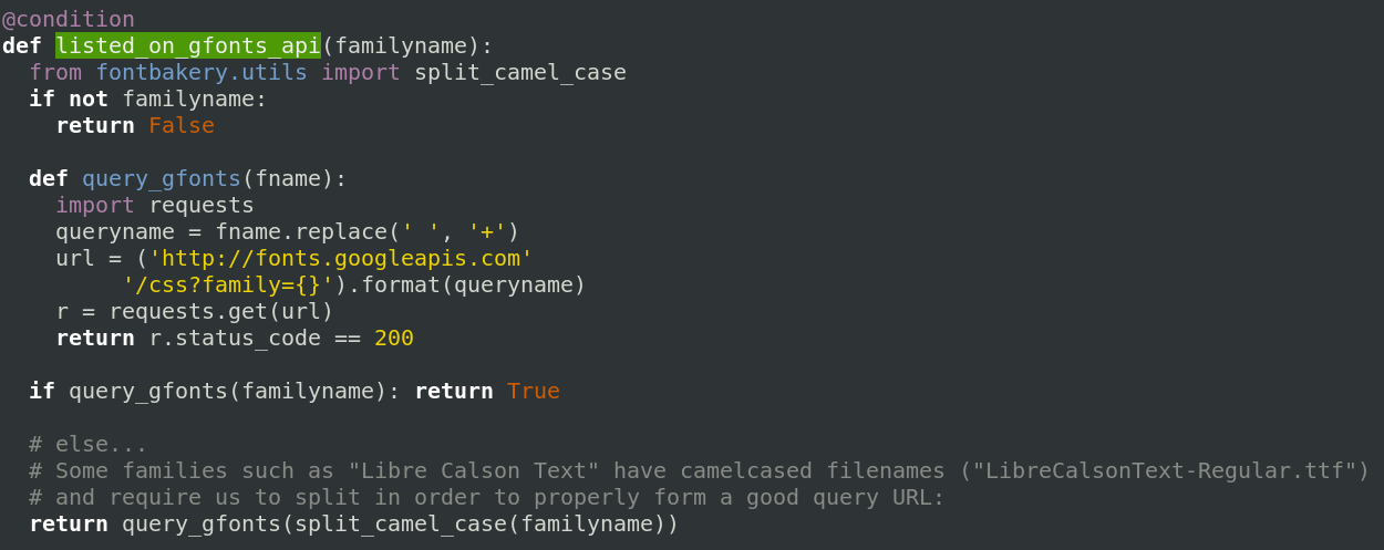 Can't find font family on Google Fonts API if family name contains multiple words, e.g. Libre ...