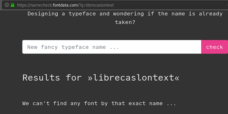 ensure fontdata_namecheck query URL is good for familynames with more than a single word · Issue ...