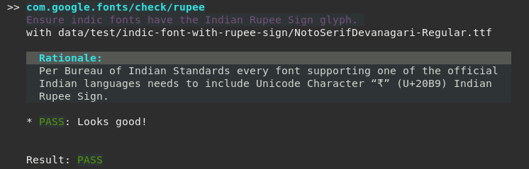 Could you add a Rupee Sign check for the indic fonts and fail if there's none? · Issue #2967 ...