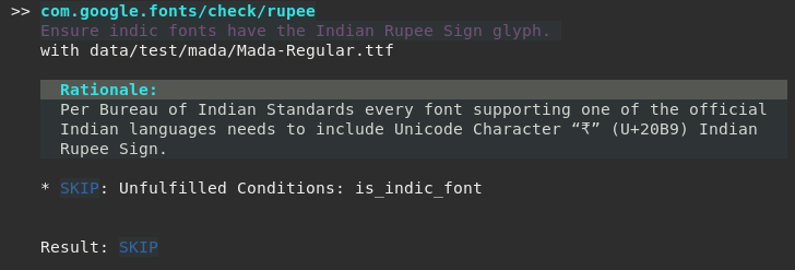 Could you add a Rupee Sign check for the indic fonts and fail if there's none? · Issue #2967 ...