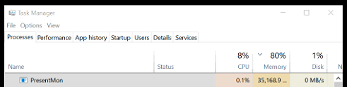 Memory Usage is too high · Issue #58 · GameTechDev/PresentMon · GitHub