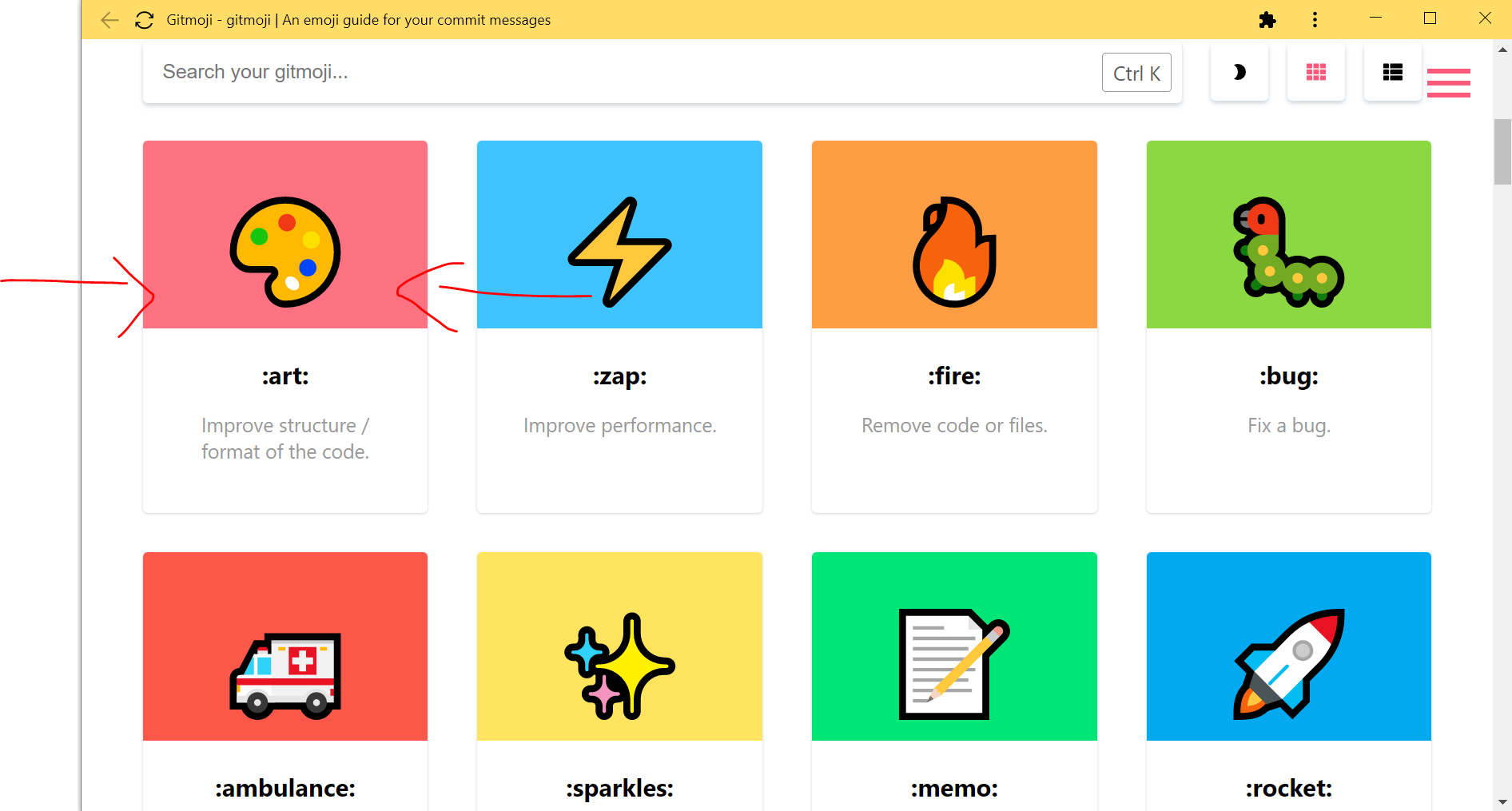 👌 emogee for "improvement" · Issue #1144 · carloscuesta/gitmoji · GitHub